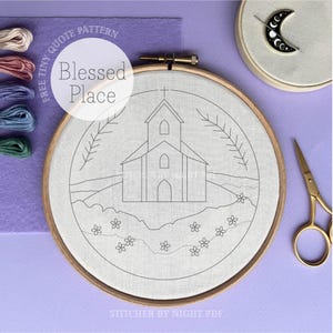 Country Church Embroidery Design * Antique Church Embroidery * Catholic ...