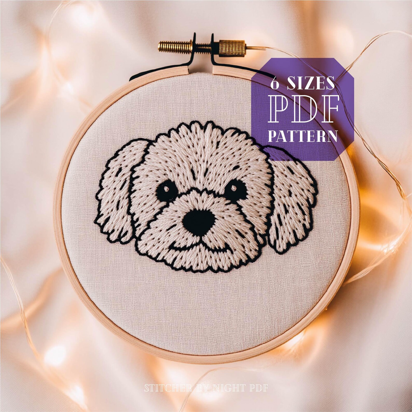 Cute Poodle Embroidery Design * Dog Faces Embroidery Design * Mini Dog ...