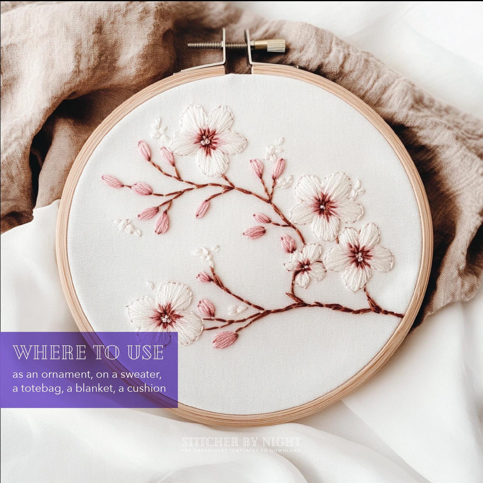 Sakura Embroidery Design Cherry Blossom Embroidery File Spring Flower ...