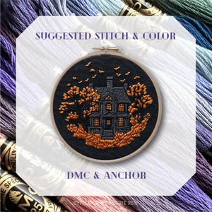 Haunted House Embroidery Design * Diy Halloween Decor * Haunted Mansion ...