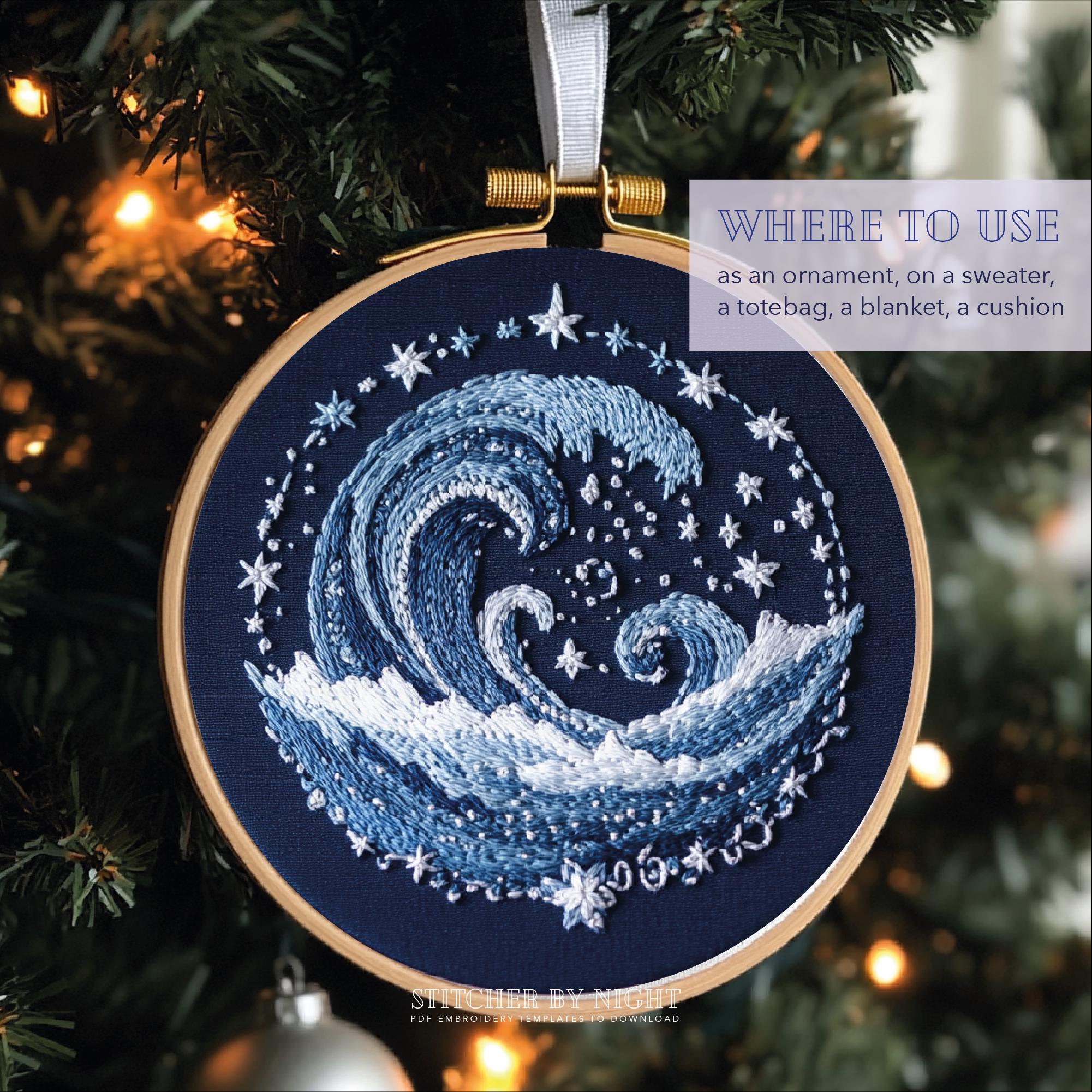 Zodiac Aquarius Embroidery Design Wave Embroidery Design Zodiac ...