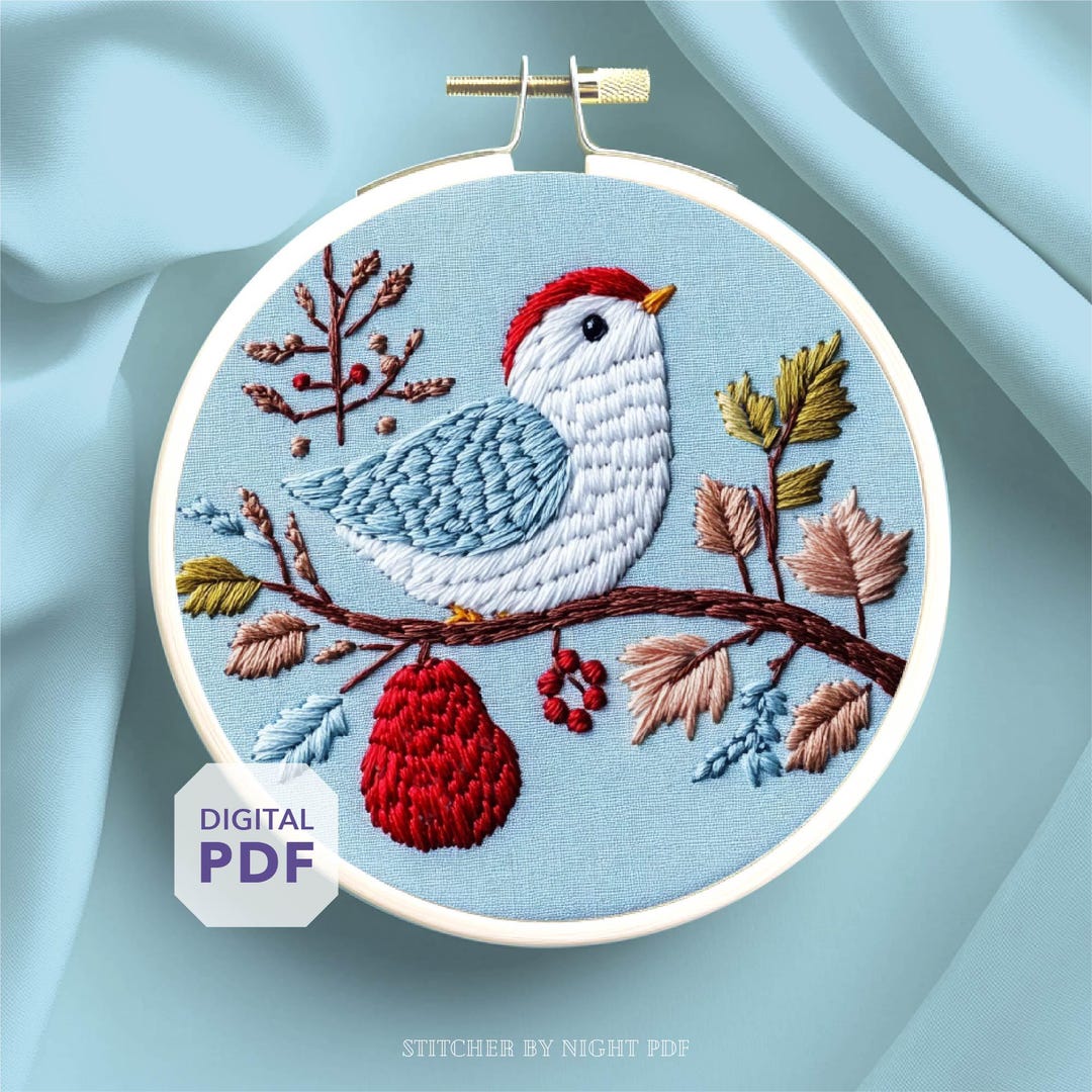 12 Days of Christmas Embroidery Design * Partridge in Pear Tree Art ...