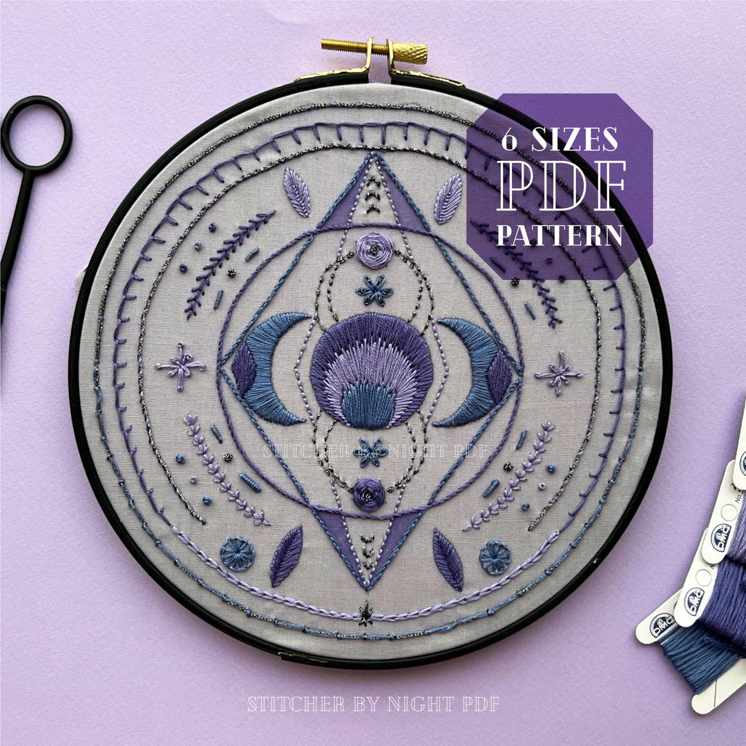 Pagan Embroidery Sampler * Stay Magical Creation Gift * Modern Sampler ...