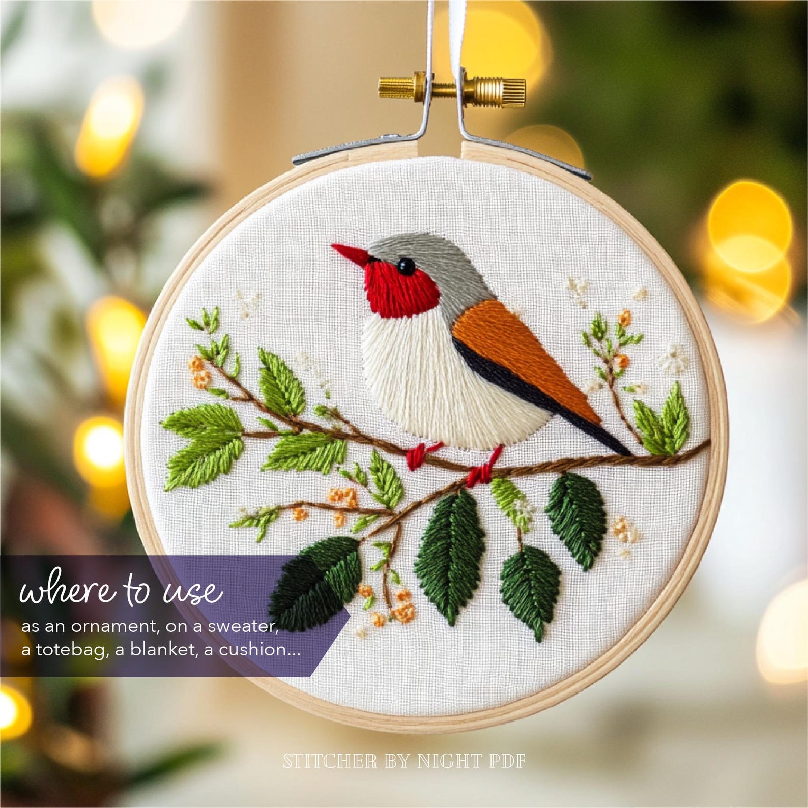 Robin Embroidery Design * American Robin Embroidery * European Robin ...