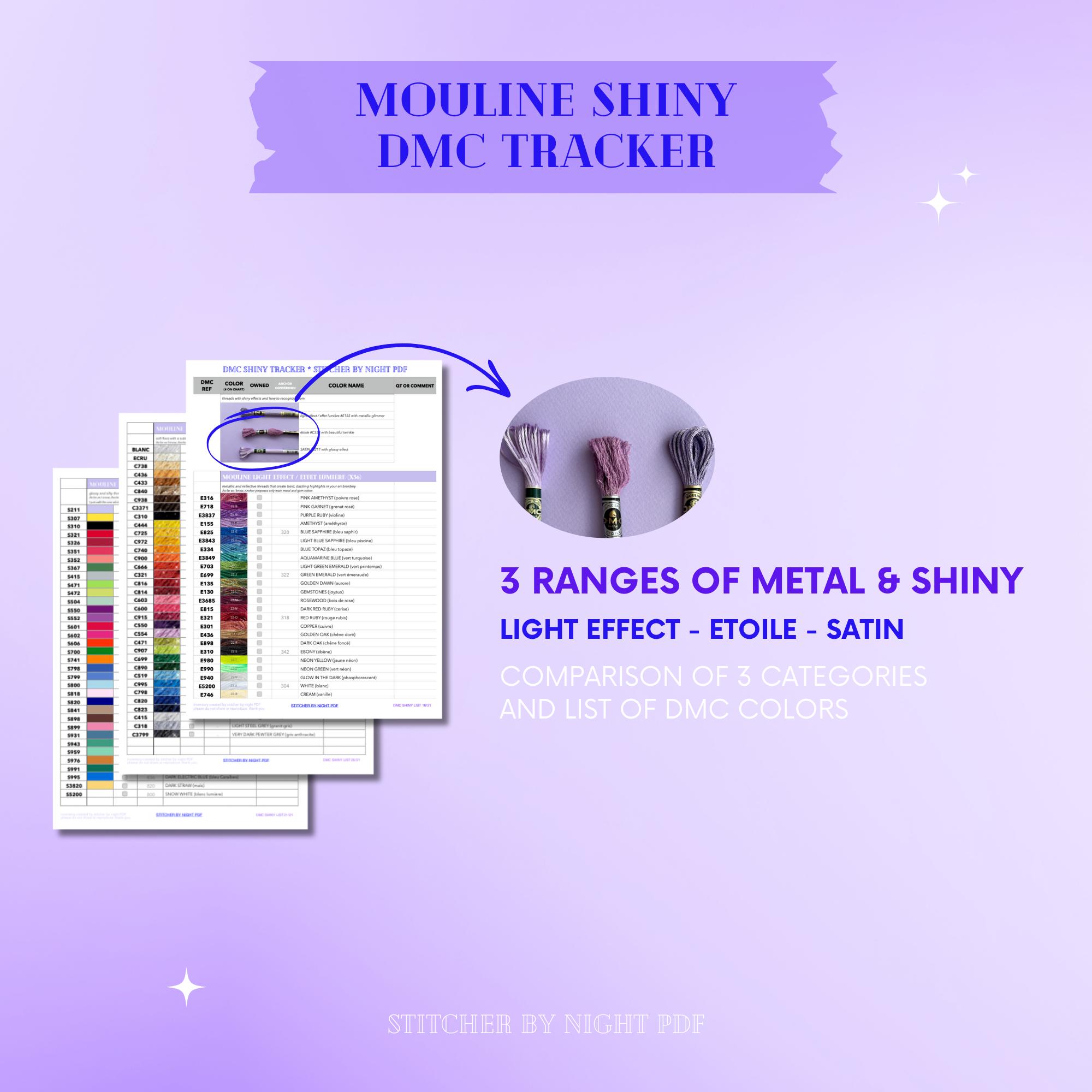 Printable DMC Embroidery Floss Color Chart Tracker Inventory* Dmc ...