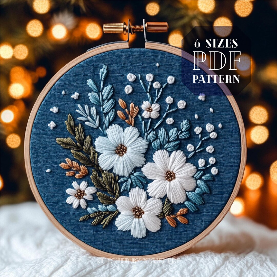 Folk Flowers Embroidery Design * Wild Flowers Embroidery File * Meadow ...