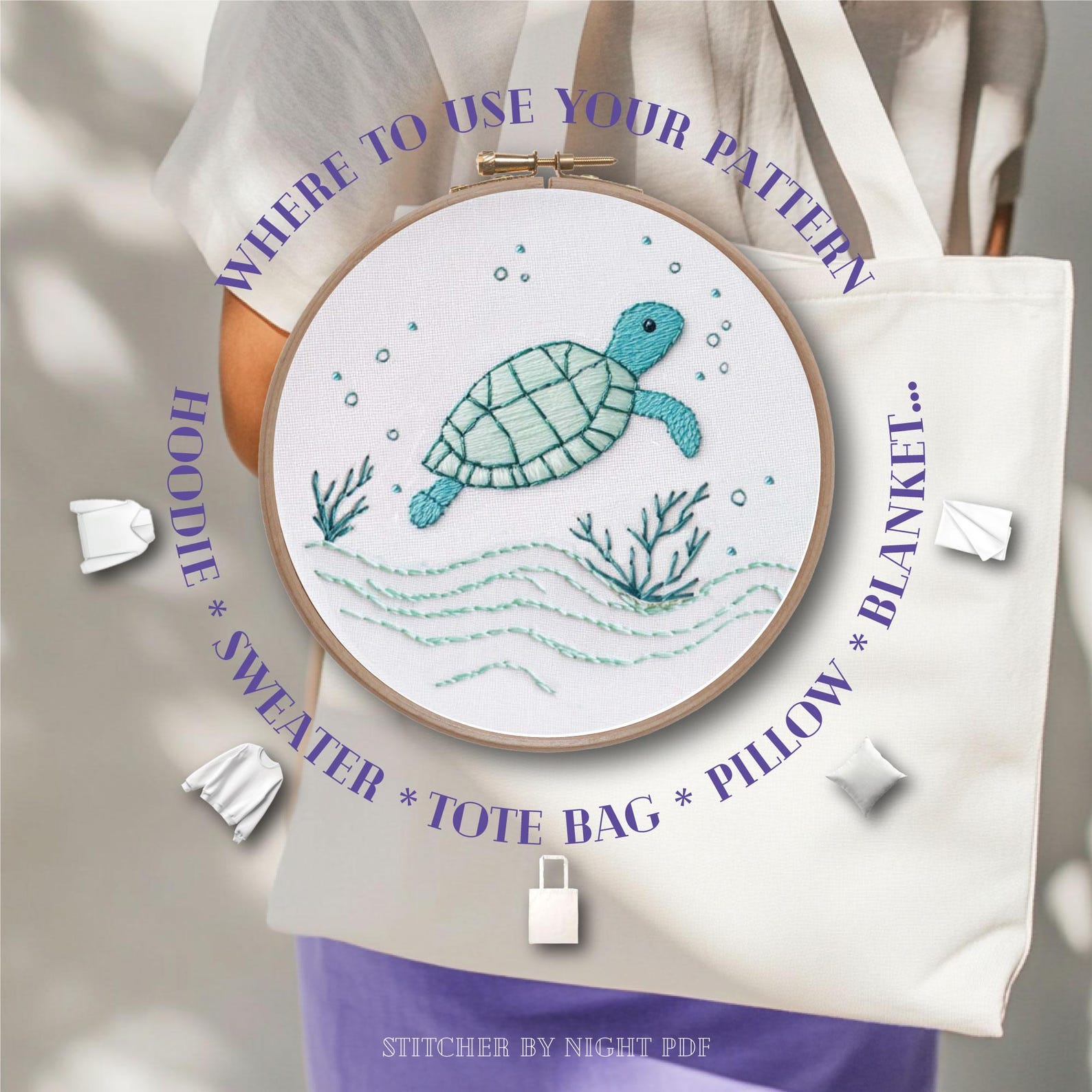 Sea Turtle Embroidery Design * Mini Turtle Embroidery * Under the Sea ...