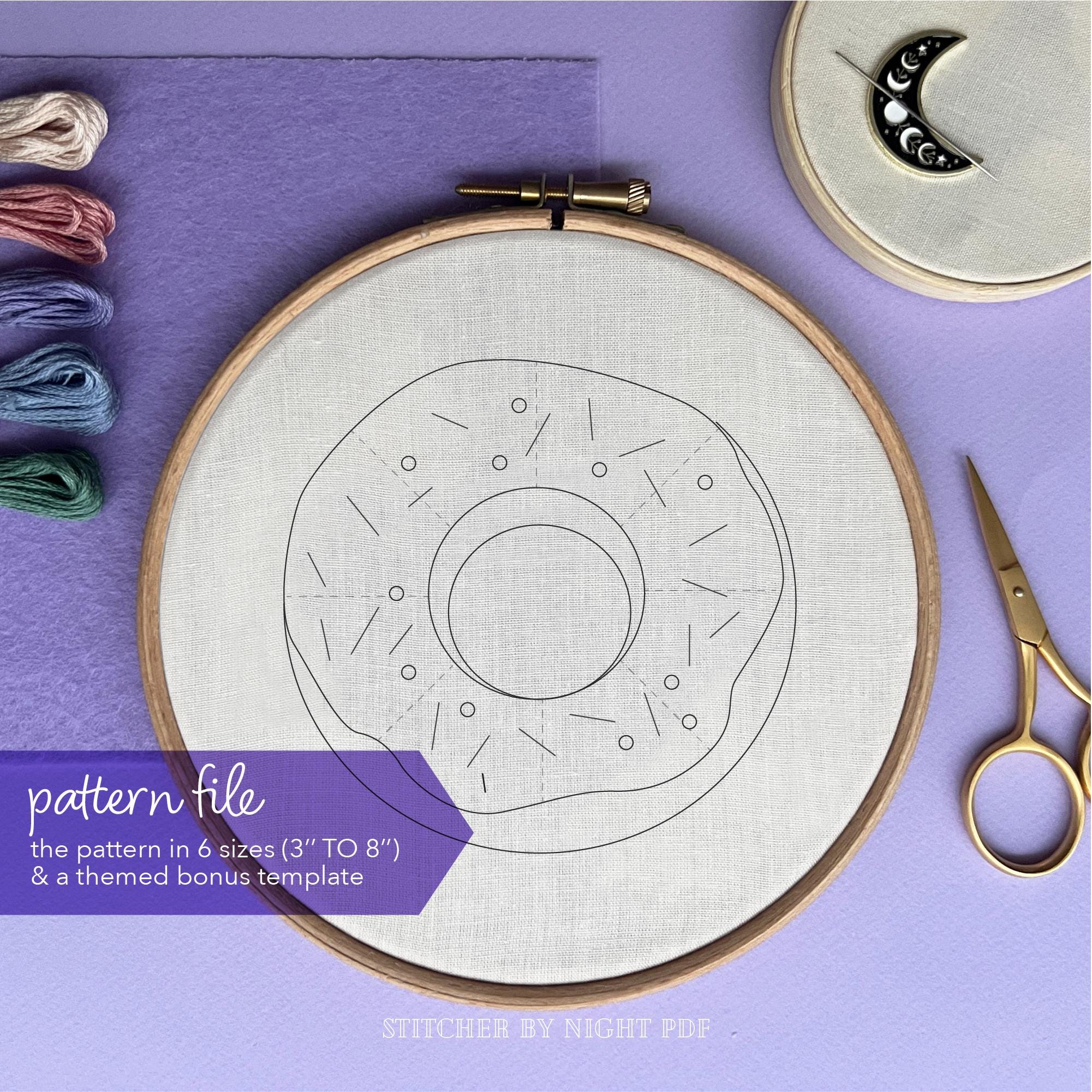Donut Embroidery Design * Sprinkles Embroidery Design * Yummy ...