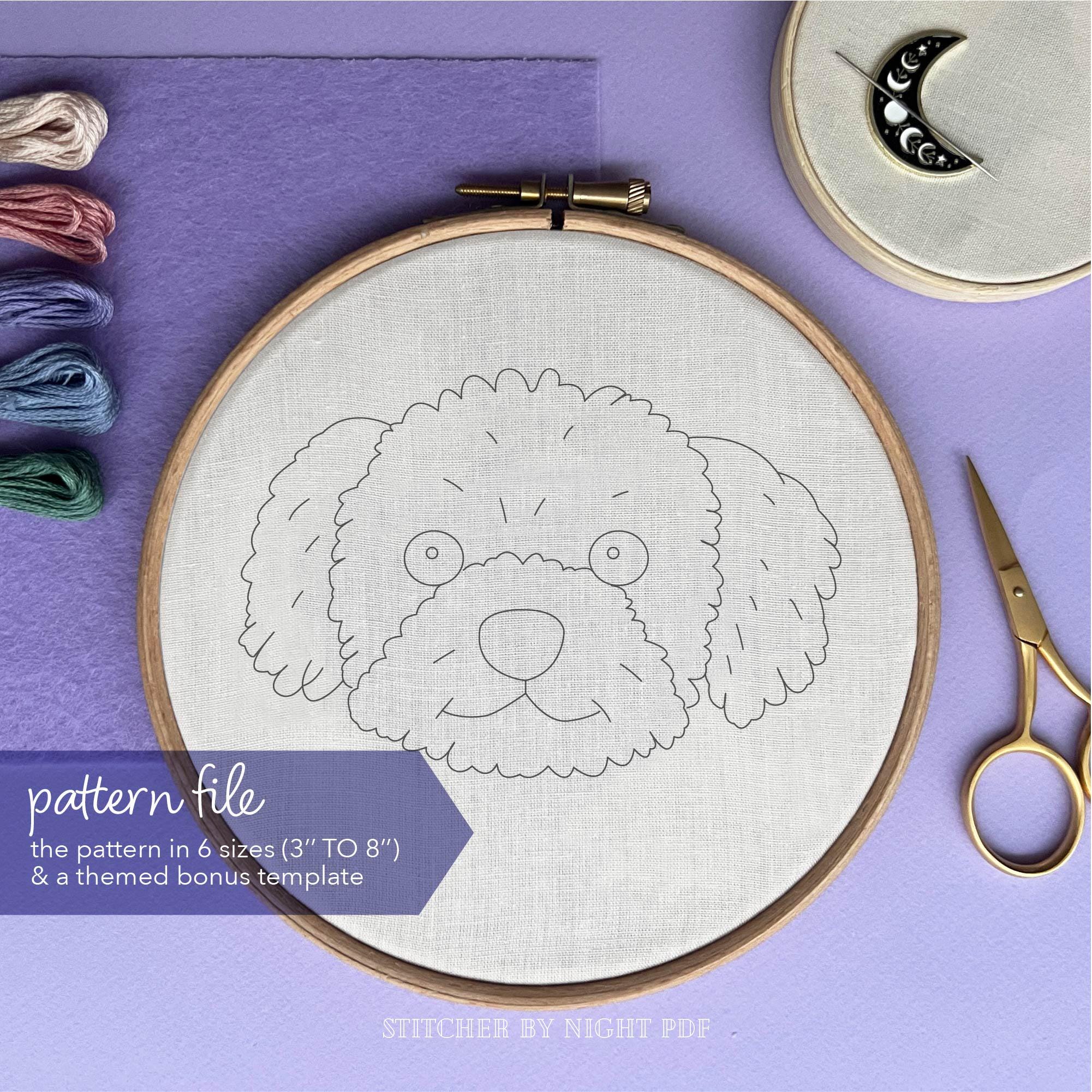 Cute Poodle Embroidery Design Dog Faces Embroidery Design Mini Dog ...