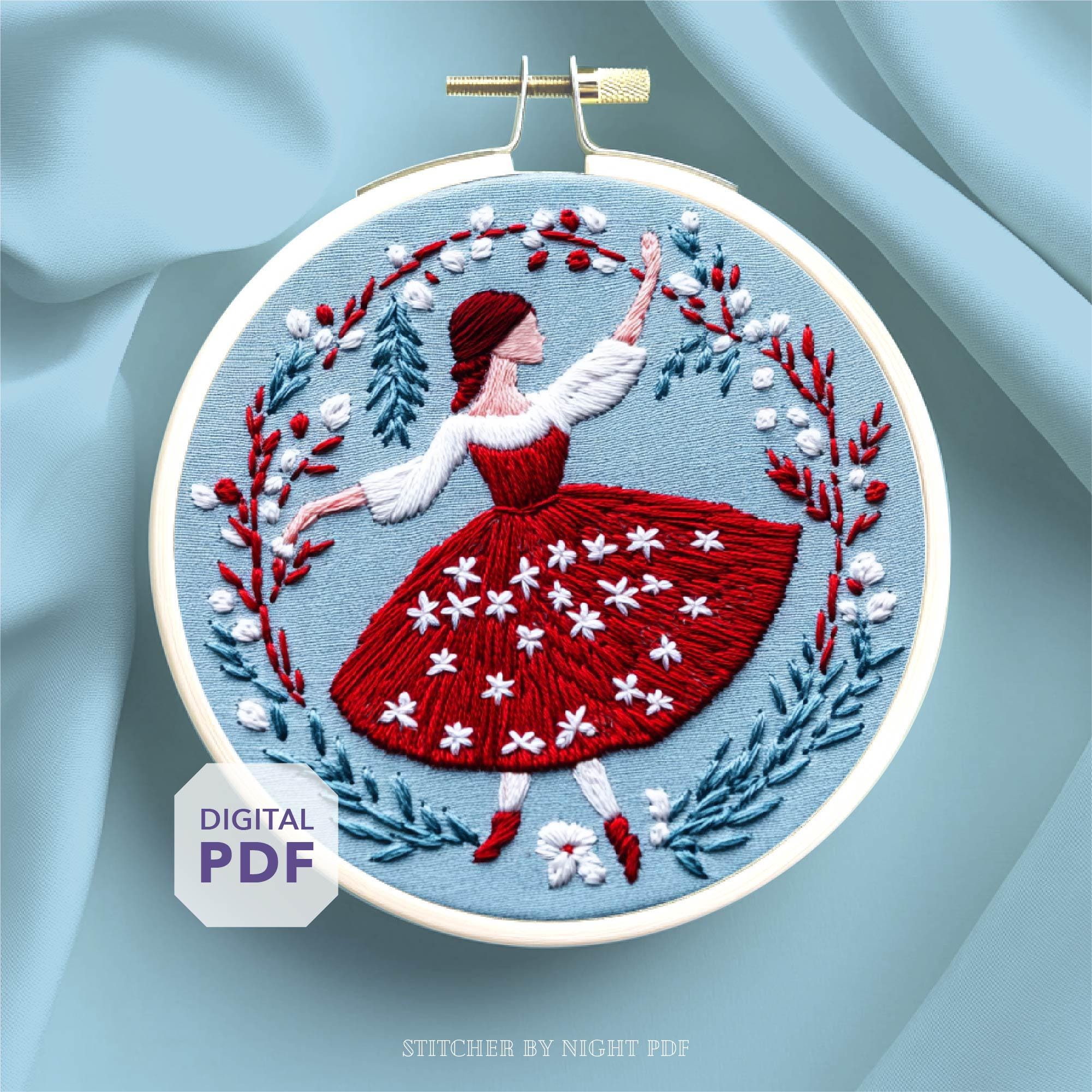9 Ladies Dancing Embroidery Design * Twelve Days of Christmas Ornament ...