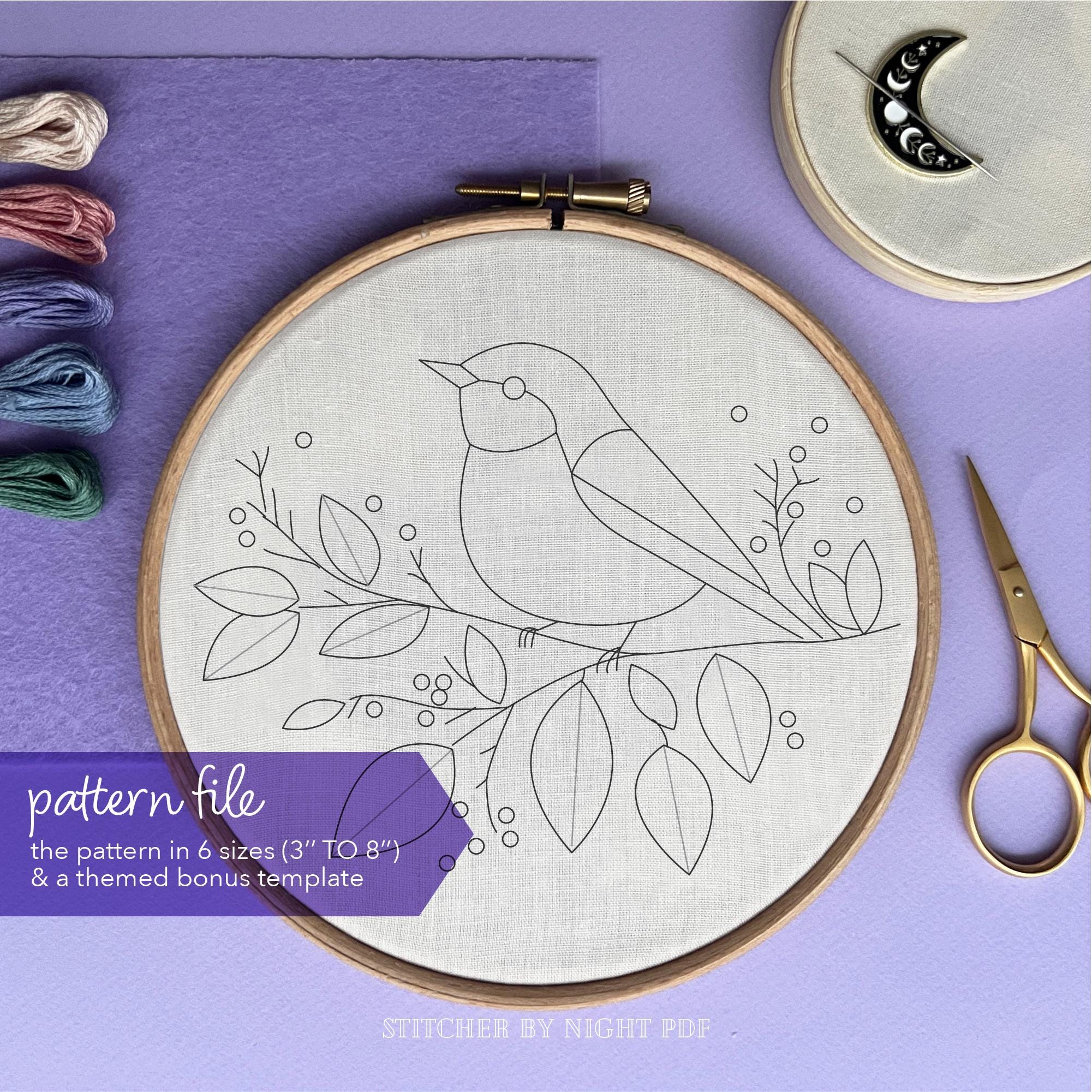Robin Embroidery Design * American Robin Embroidery * European Robin ...