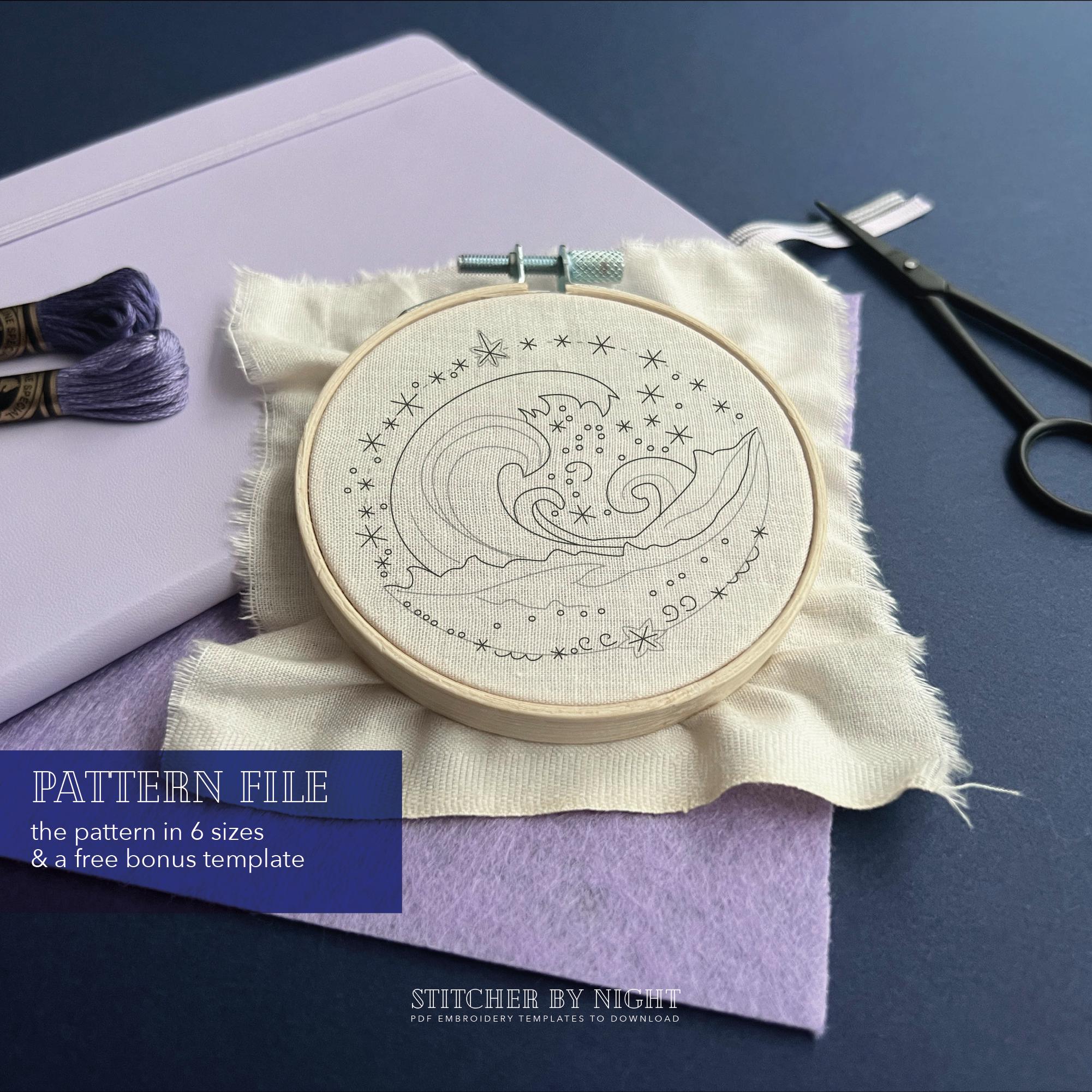 Zodiac Aquarius Embroidery Design Wave Embroidery Design Zodiac ...