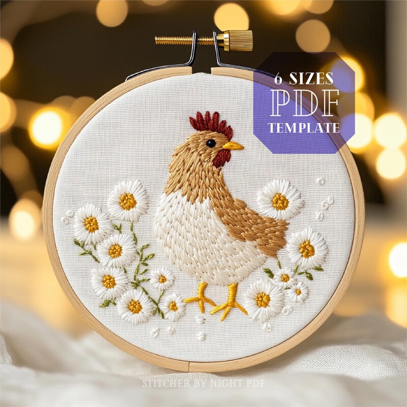 Chicken Embroidery - Etsy
