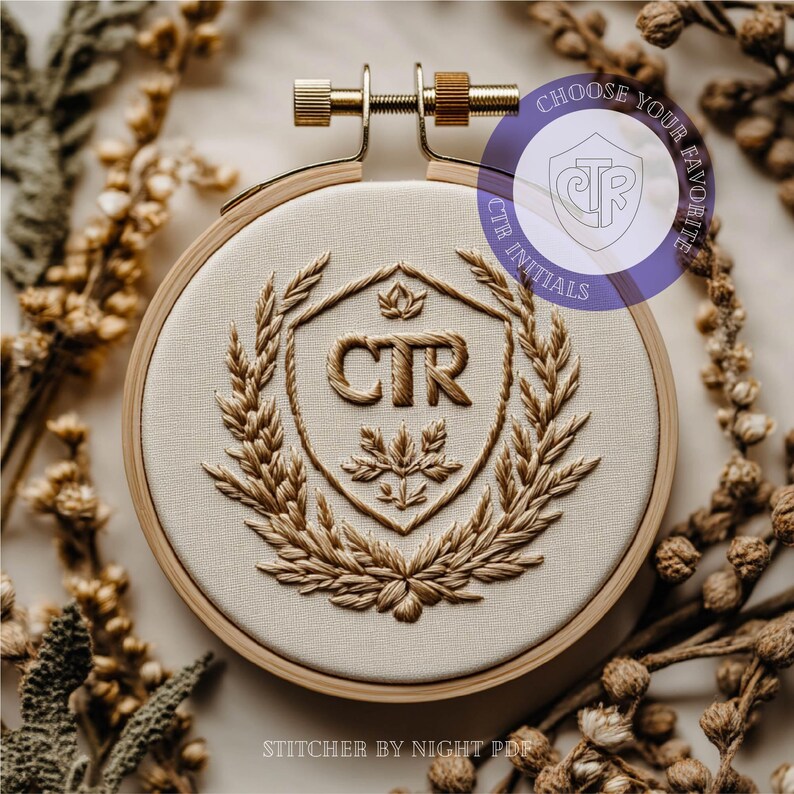 CTR Embroidery Design* LDS Birth Gift * Mormon Garment * Christian Hand ...
