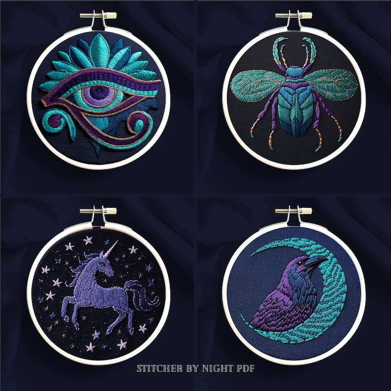 Cosmic Embroidery Design Pack * Magical Mystic Creations * Hand ...