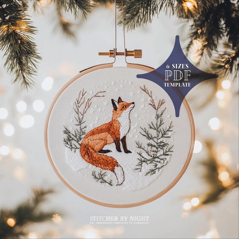 Fox Embroidery Pattern - Etsy