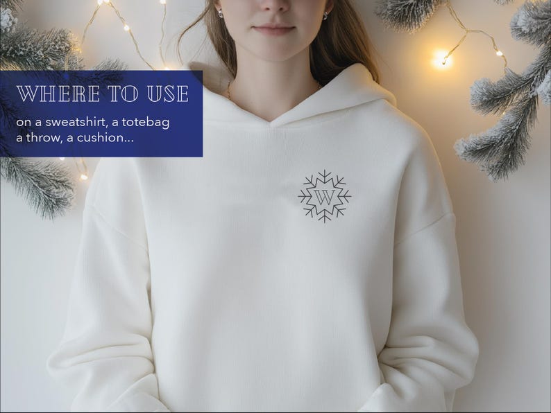 Snowflake Alphabet Embroidery Design Single Initial Embroidery Files ...