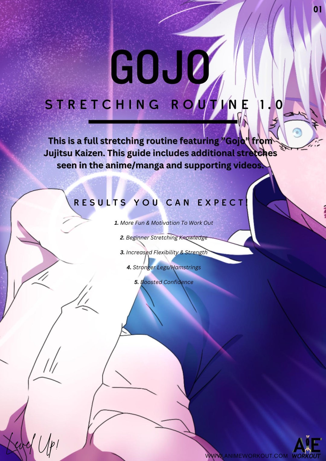 Gojo Stretching Routine 1.0 (anime Workout) - Etsy