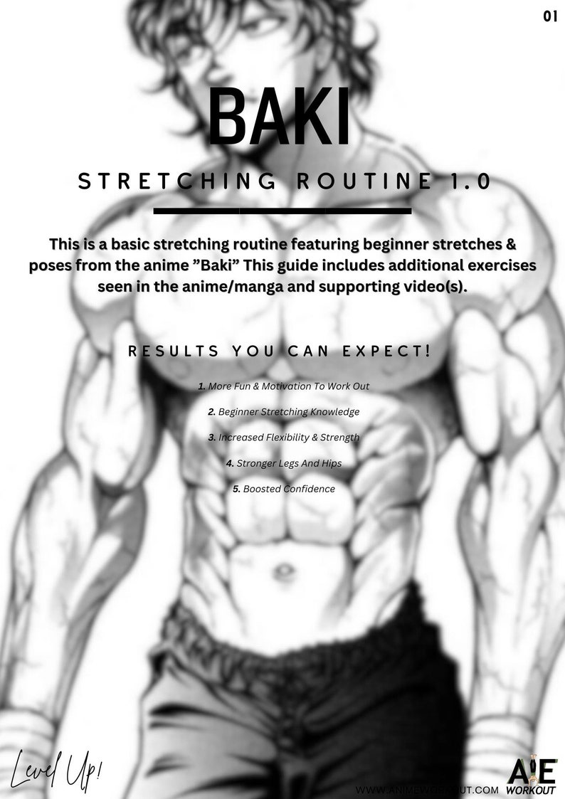 Baki Stretching Routine 1.0 (anime Workout) - Etsy