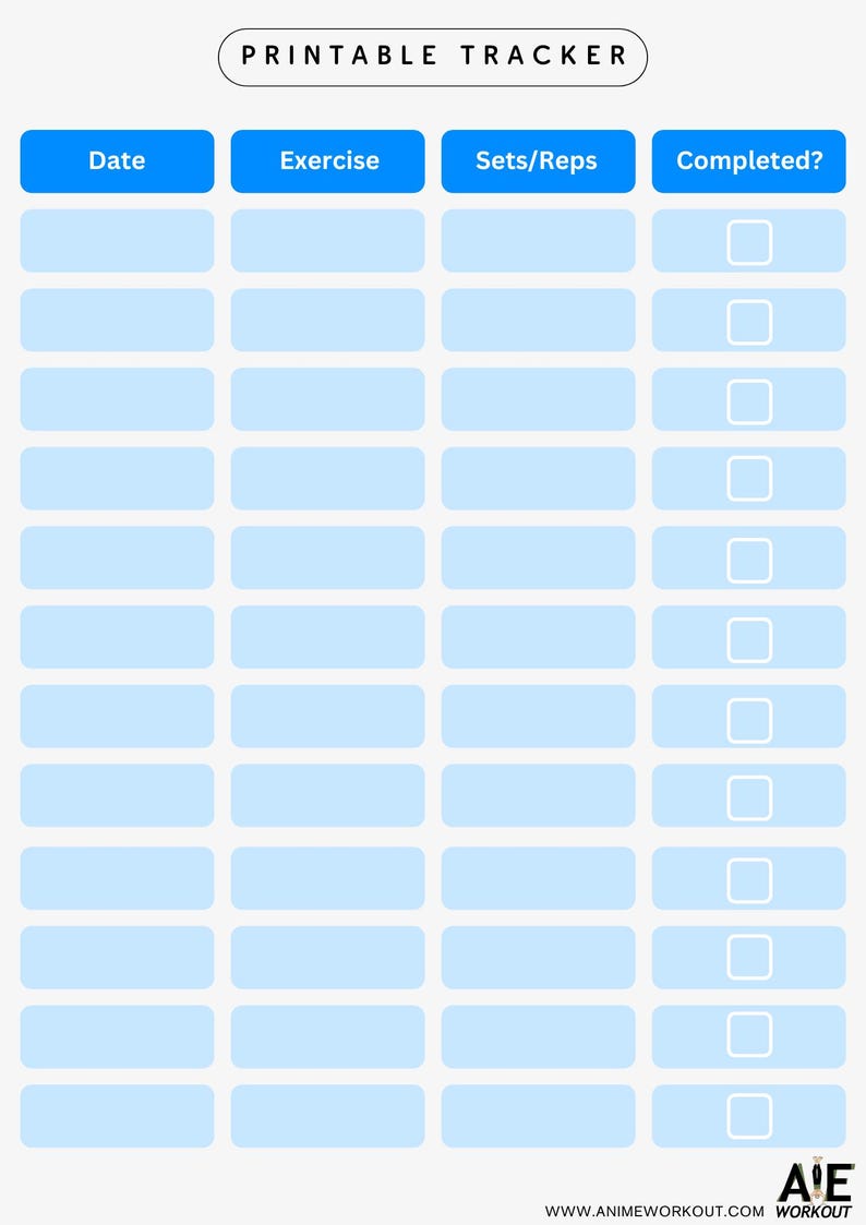 Rock Lee Training Routine 1.0 (anime Workout) - Etsy