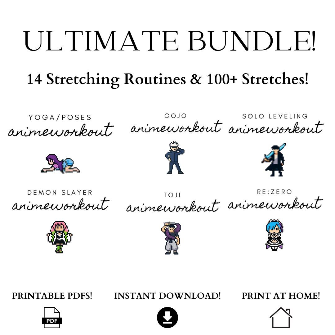 The ULTIMATE Stretching Bundle (anime Workout) 14 Stretching Routines ...
