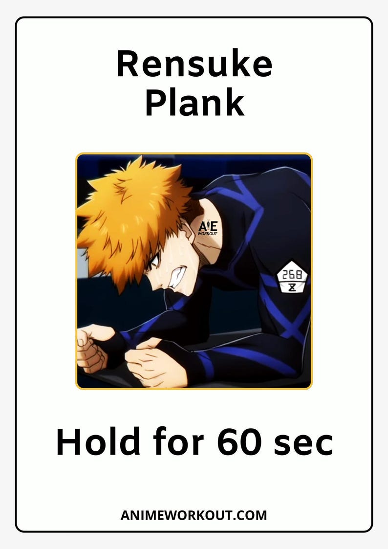 40 Printable Anime Exercise Cards (digital File) - Etsy