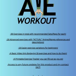 The Avatar Training Routine 1.0 (anime Workouts) - Etsy