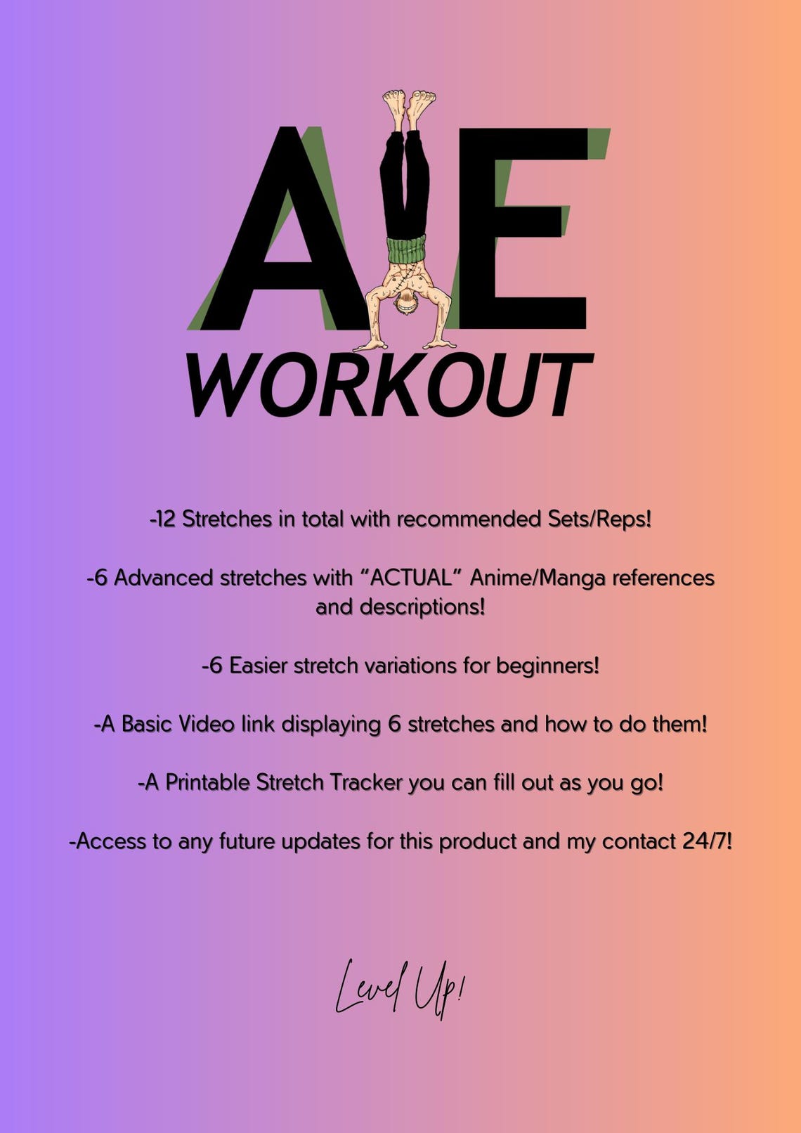 Toji Stretching Routine 1.0 (anime Workout) - Etsy