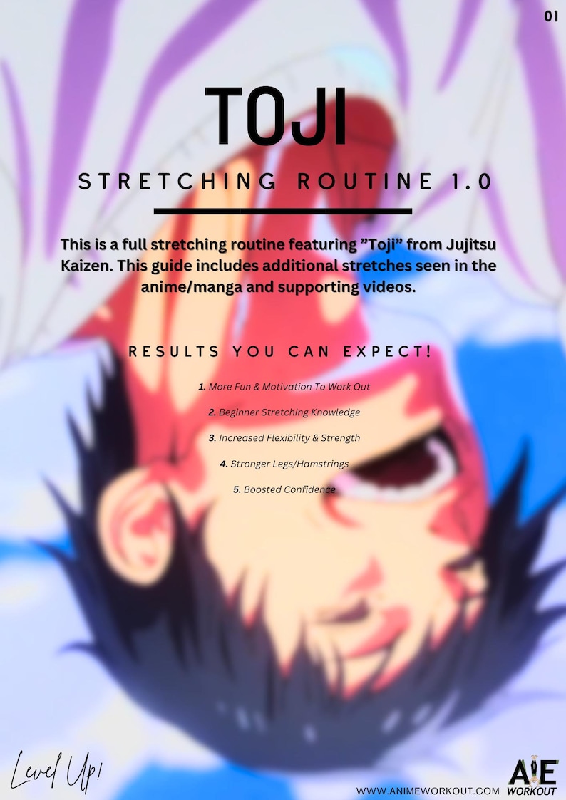 Toji Stretching Routine 1.0 (anime Workout) - Etsy