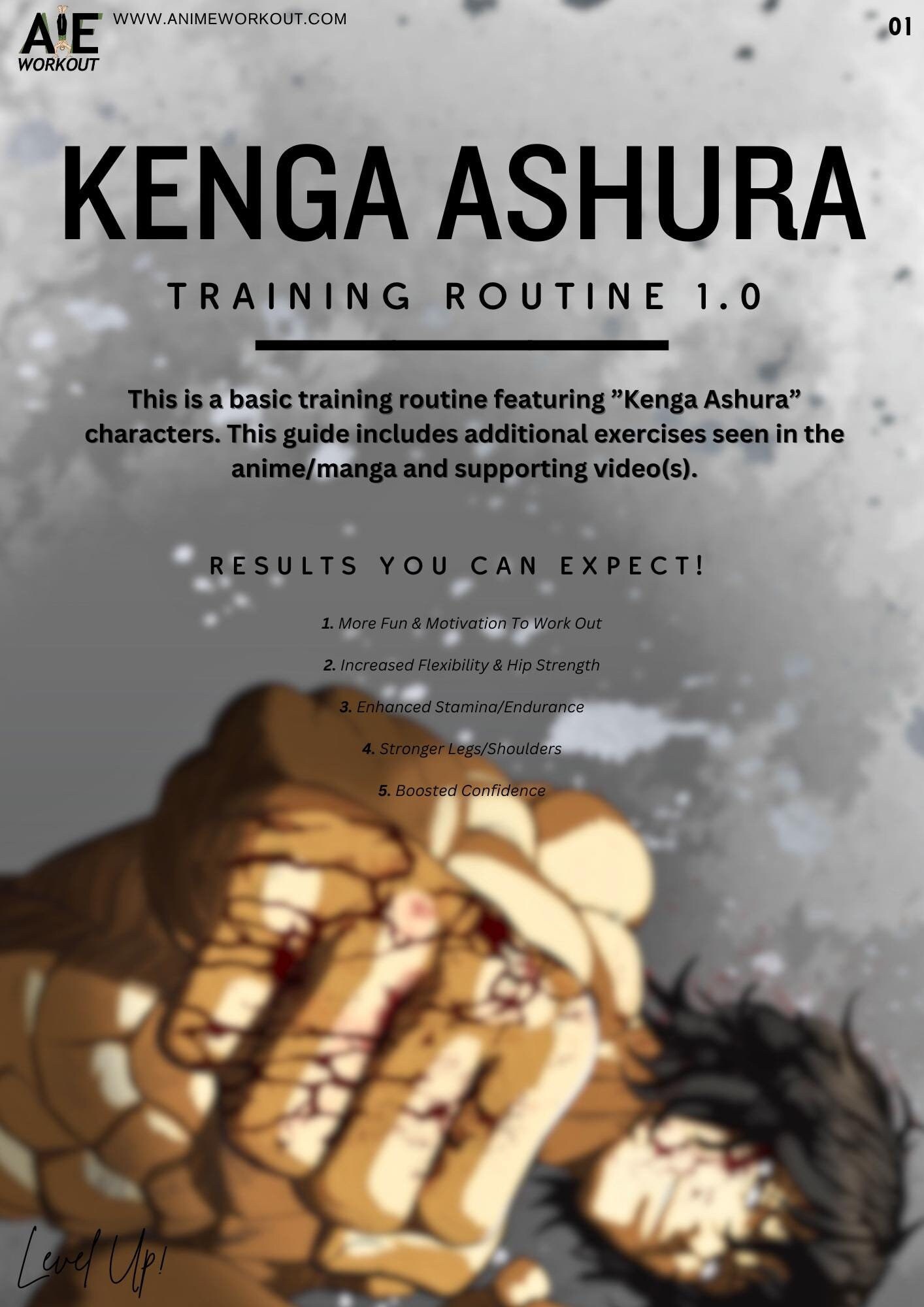 Kenga Ashura Training Routine 1.0 (anime Workout) - Etsy