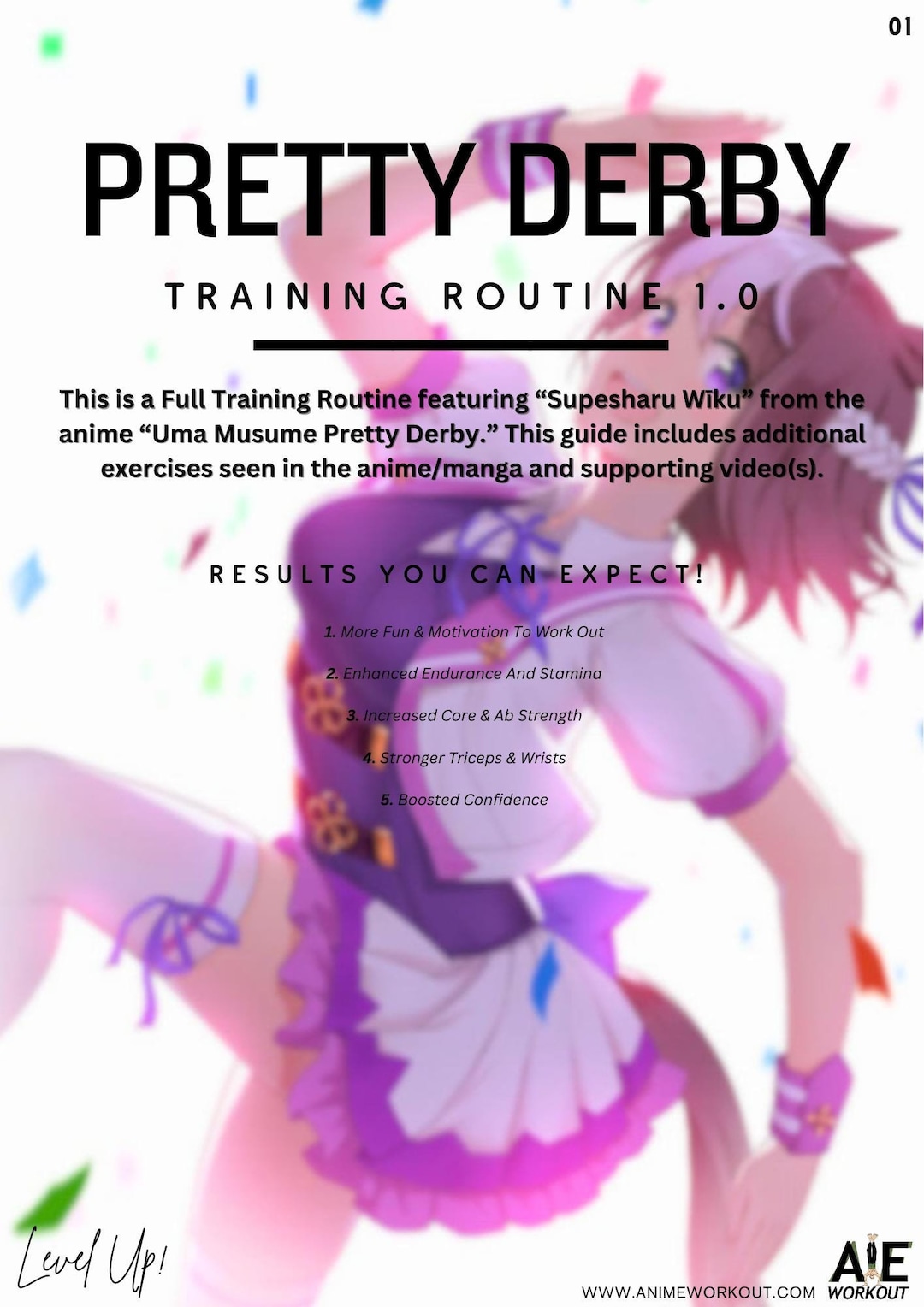Uma Musume Pretty Derby Training Routine 1.0 (anime Workout) - Etsy
