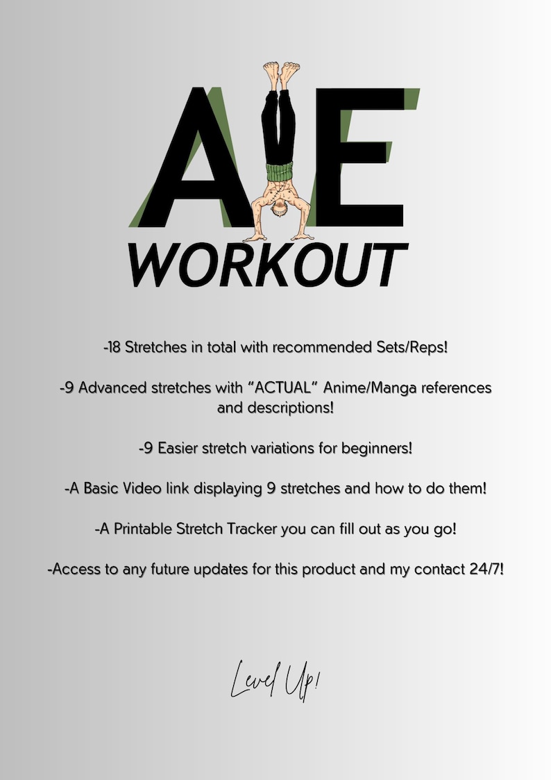 Baki Stretching Routine 1.0 (anime Workout) - Etsy