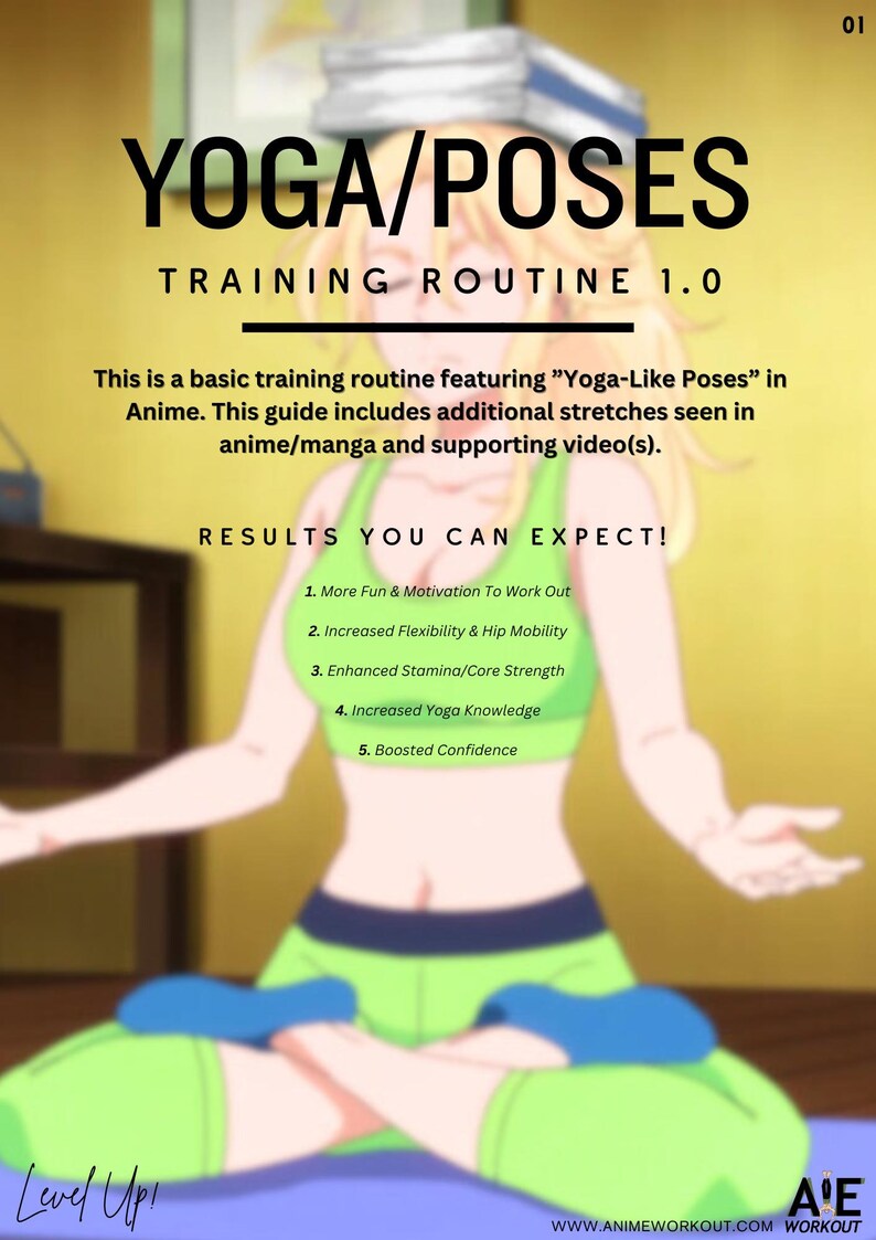 Anime Yoga/poses Stretching Routine 1.0 (anime Workout) - Etsy