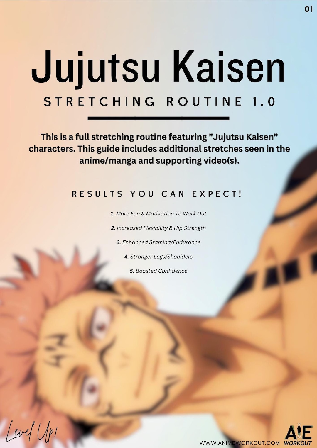 Jujutsu Kaisen Stretching Routine Bundle 1.0 (anime Workout) - Etsy