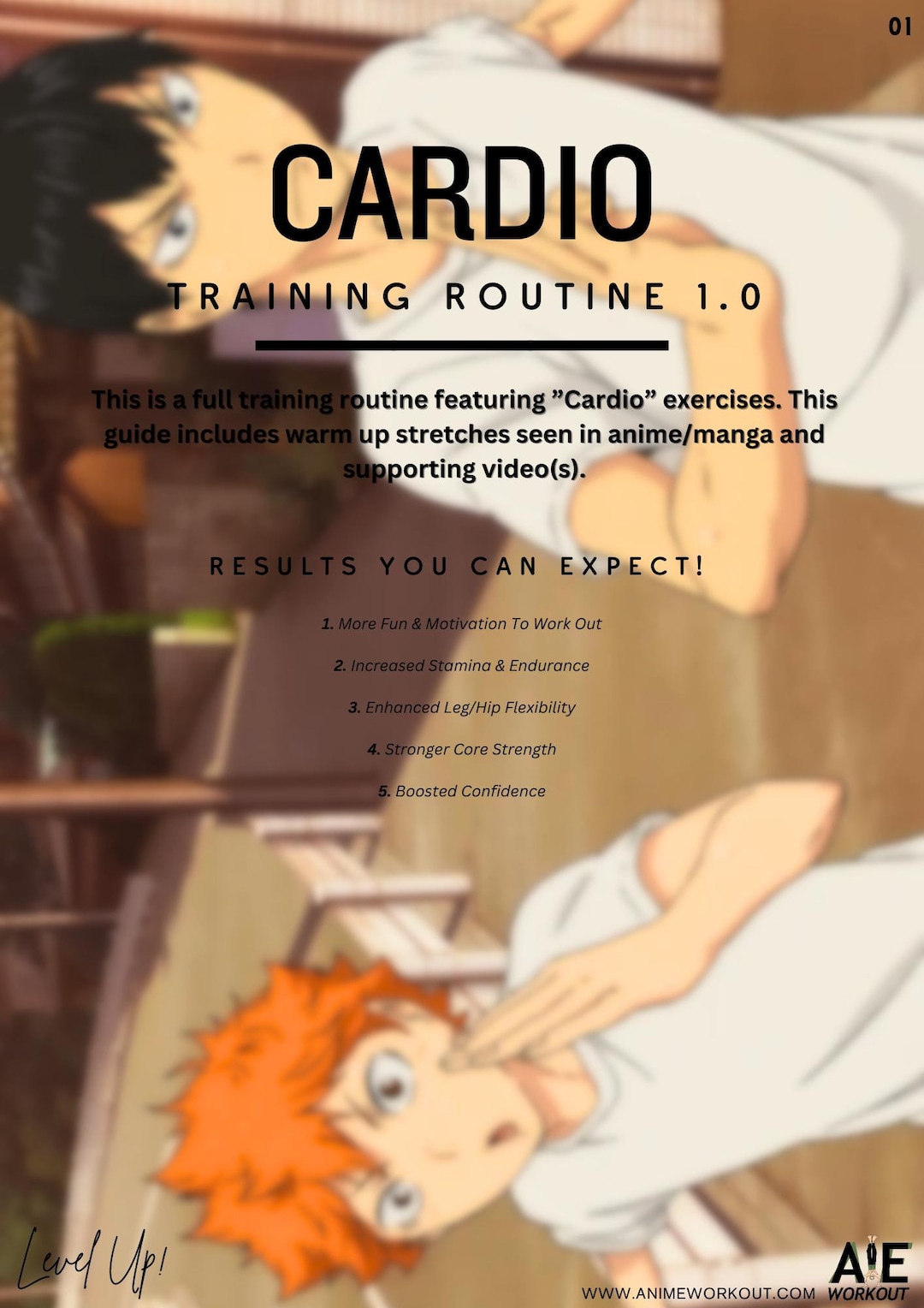 Anime Cardio Training Routine 1.0 (anime Workout) - Etsy