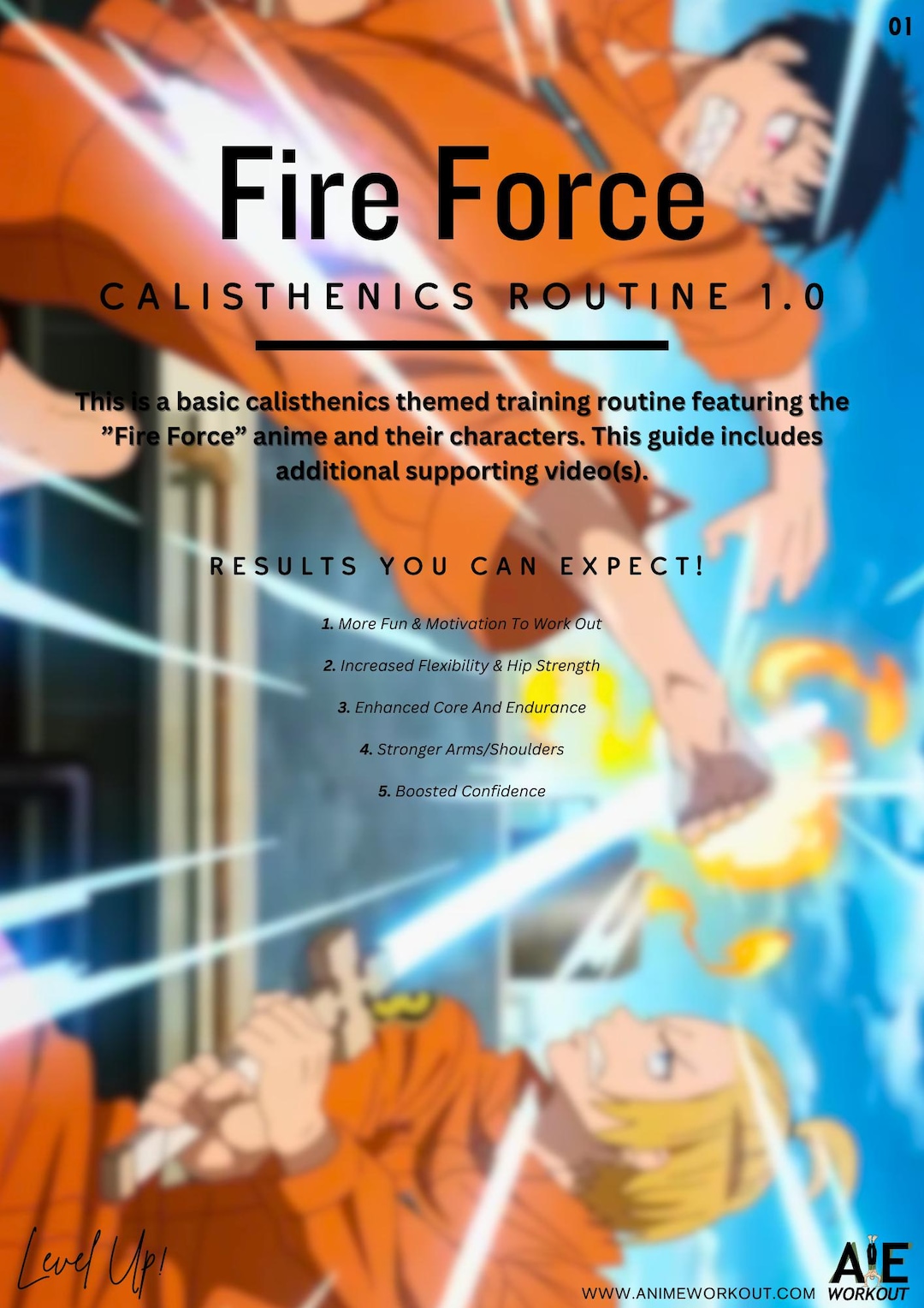 Fire Force Calisthenics Training Routine 1.0 (anime Workout) - Etsy