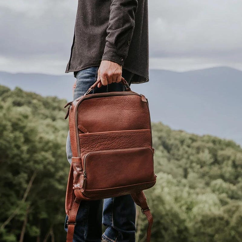 Leather Backpack Men - Etsy