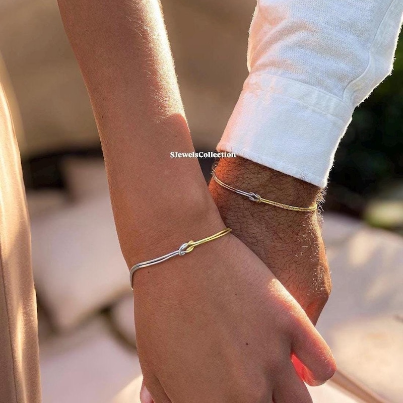 Pure Gold Couple Bracelets - Etsy
