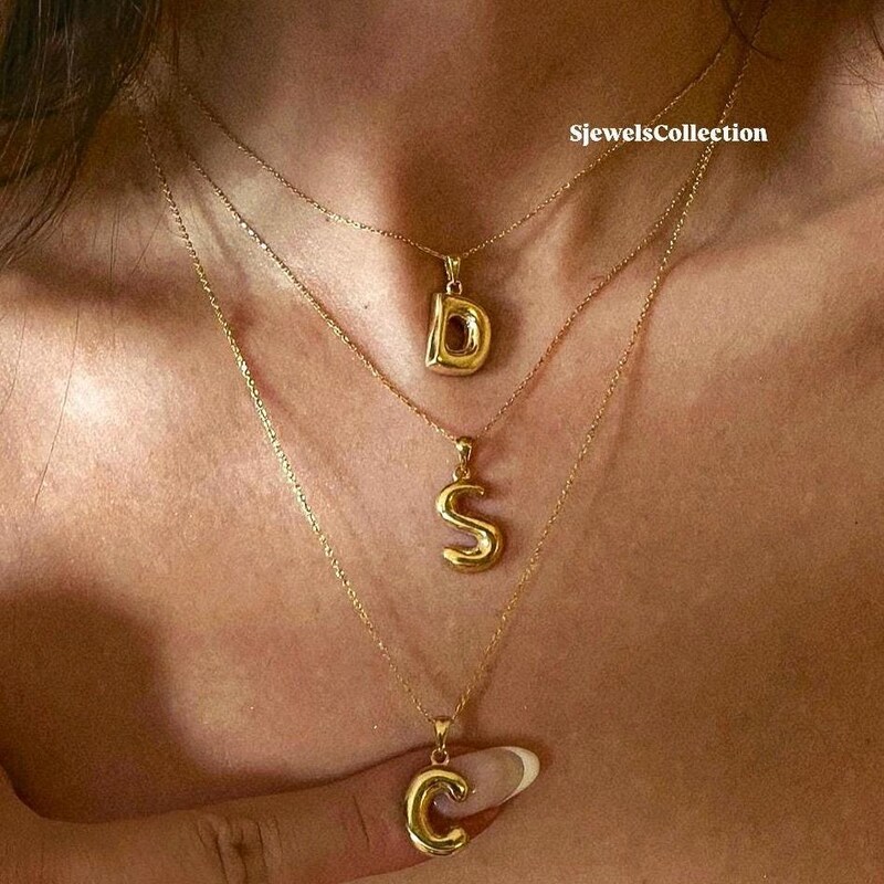 Letter Necklace - Etsy