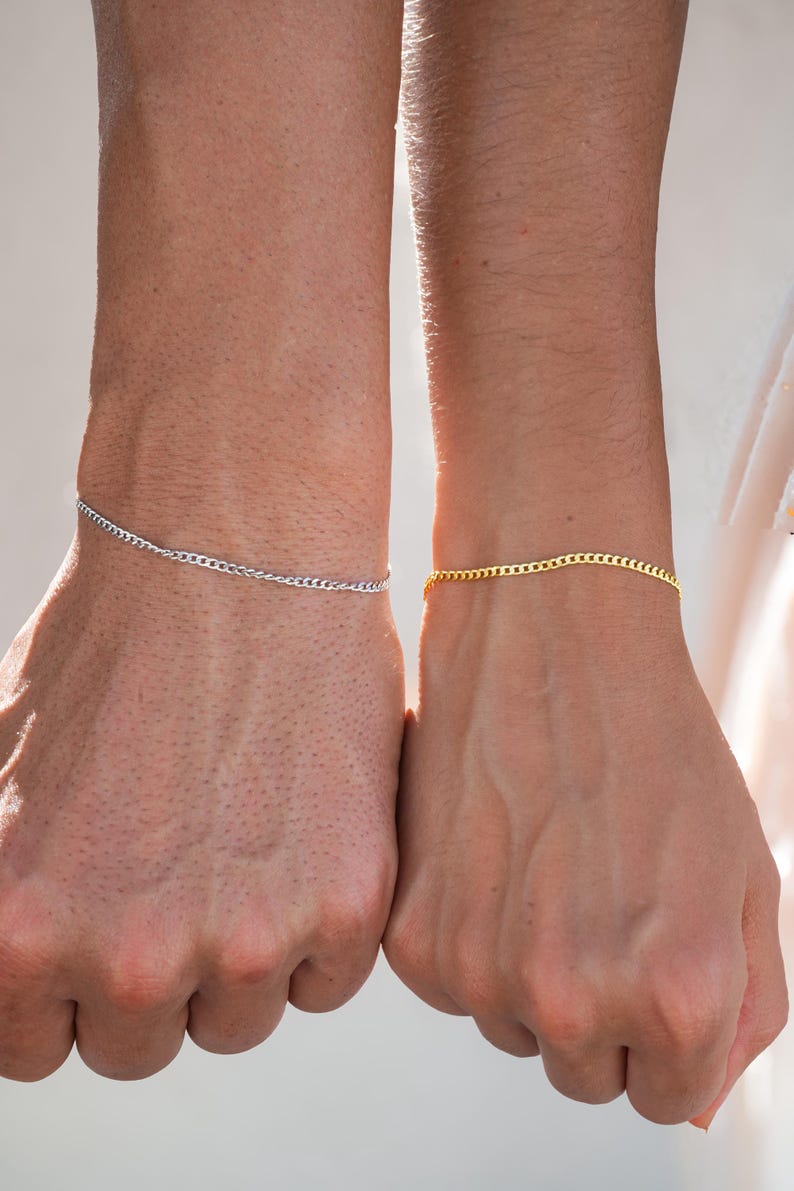Gold Couples Bracelet, Couple Bracelets, Personalized Couples Gift ...