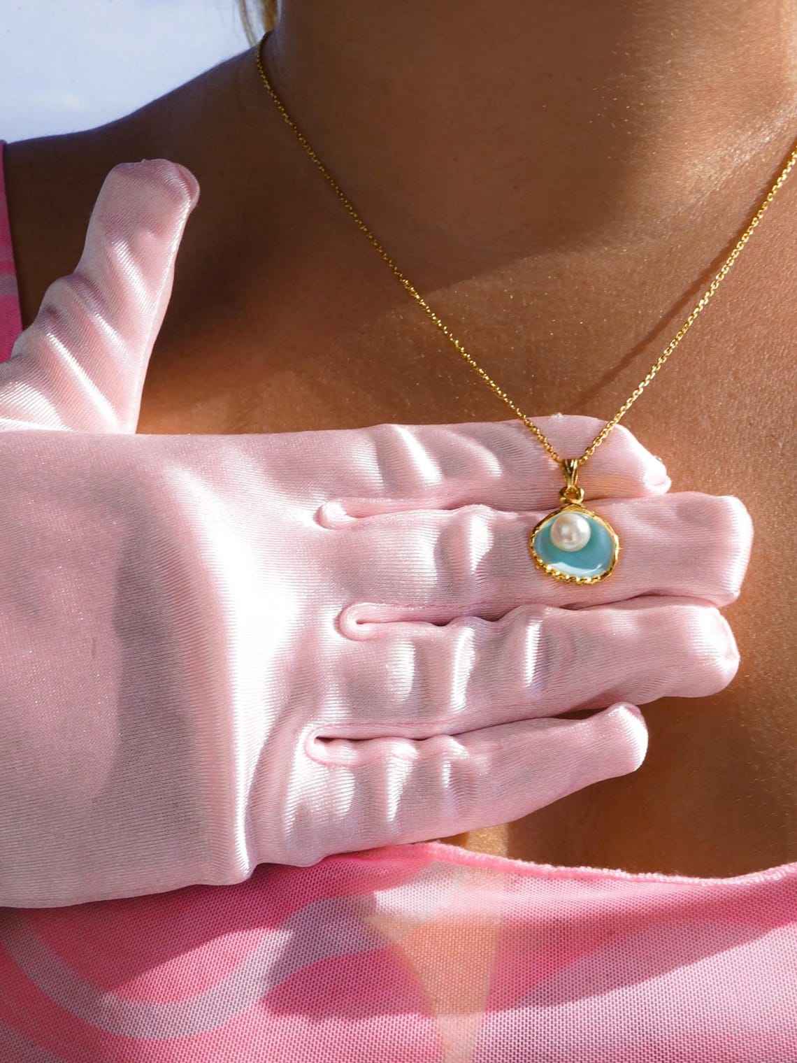 The Mermaid Necklace, 14k Gold Dainty Princess Best Friend Necklace ...