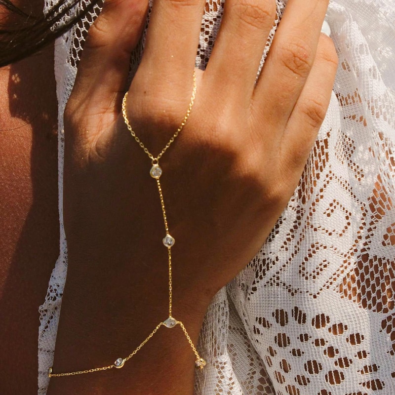 Silver Hand Chain - Etsy