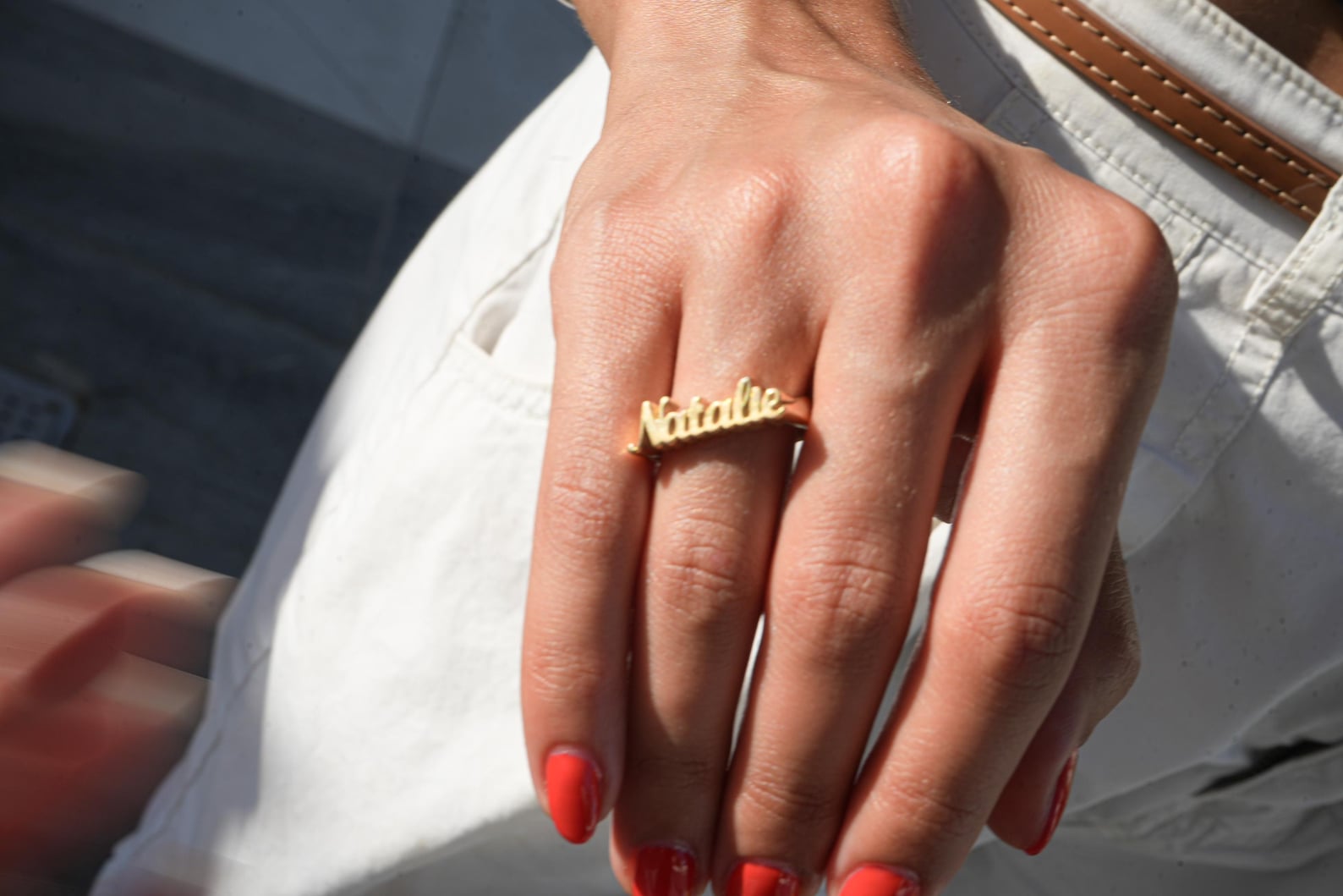14k Solid Gold 3d Custom Ring, Dainty Personalized Jewelry,custom Name ...