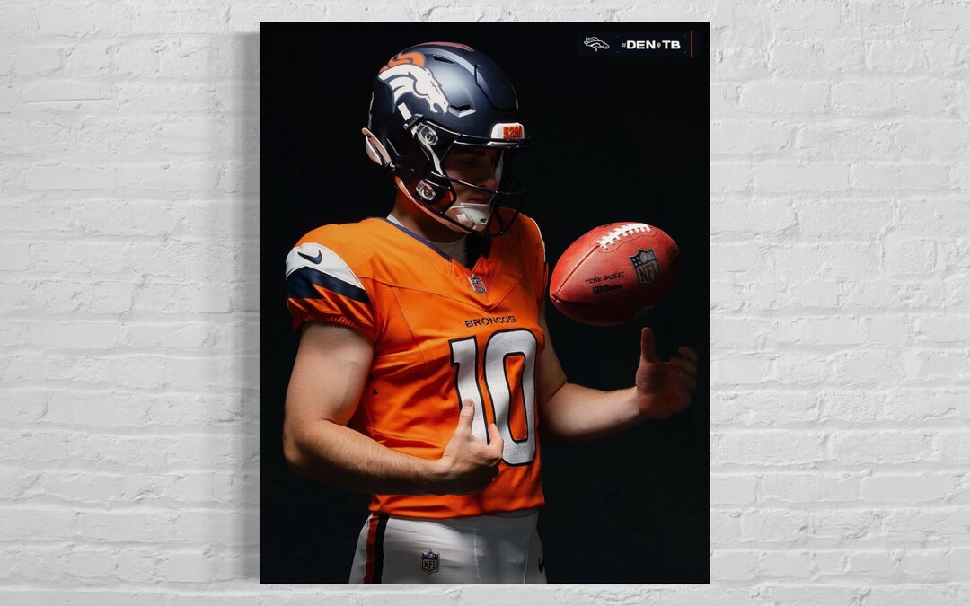 Bo Nix Poster, Football Quarterback Print, Matte Vertical Poster, Bo ...