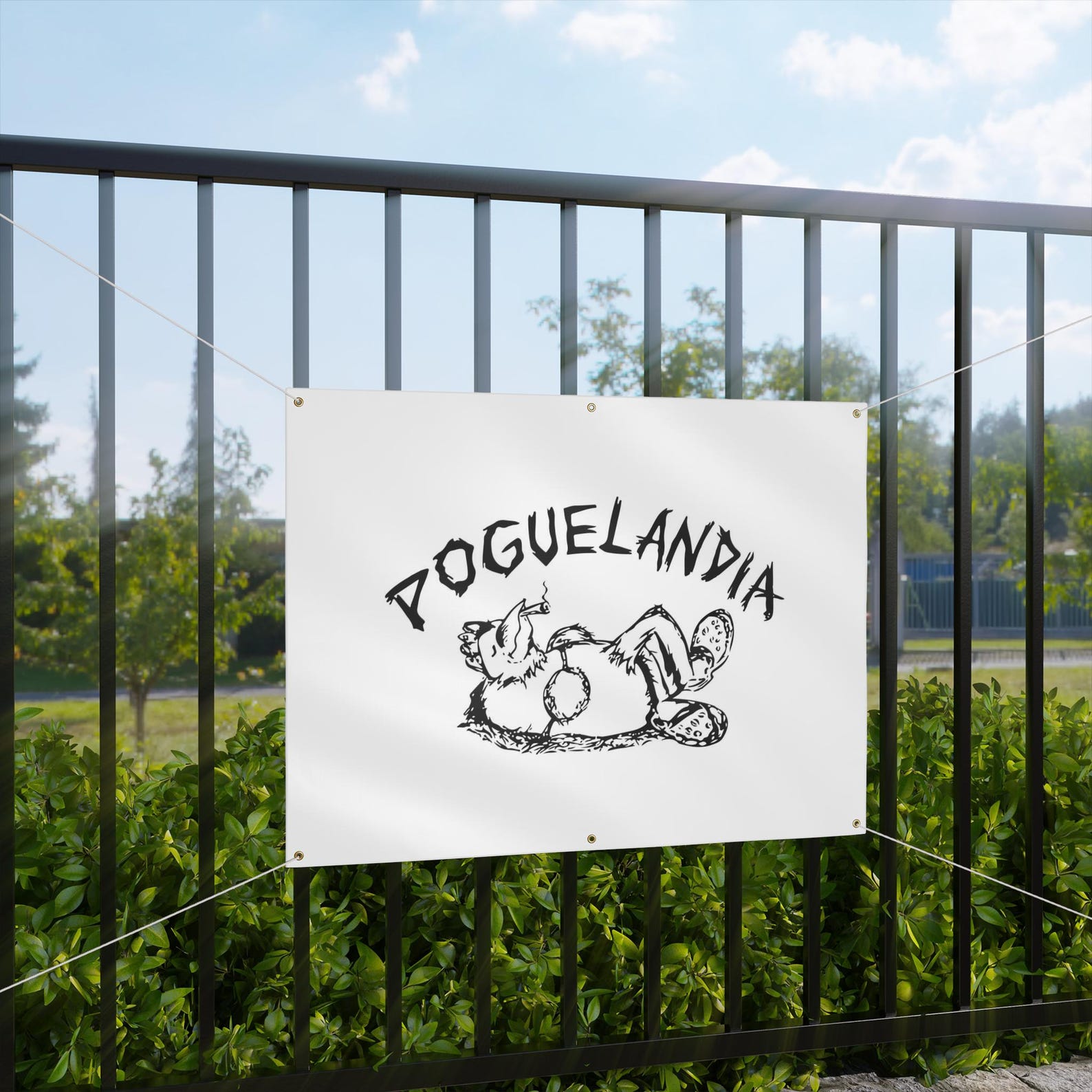 Outer Banks Poguelandia Banner for Dorm Room OBX, Matte Wall Art ...