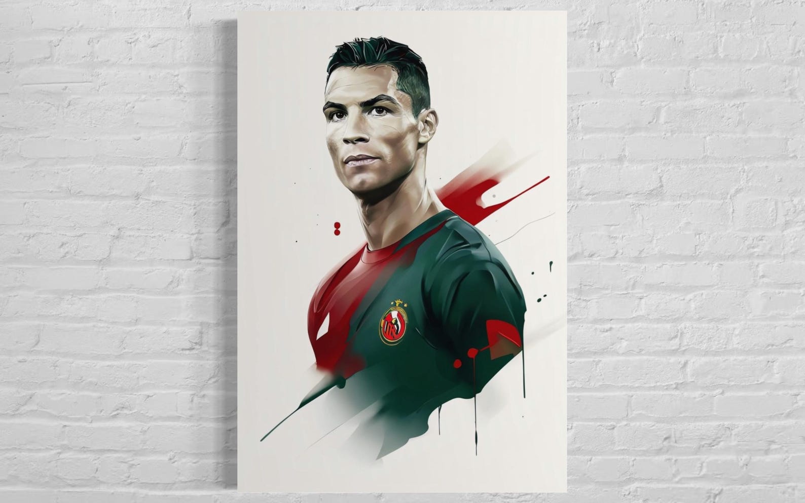 Cristiano Ronaldo Poster Print, Soccer Matte Vertical Posters, Real ...
