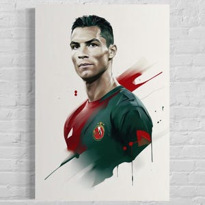 Cristiano Ronaldo Poster Print, Soccer Matte Vertical Posters, Real ...