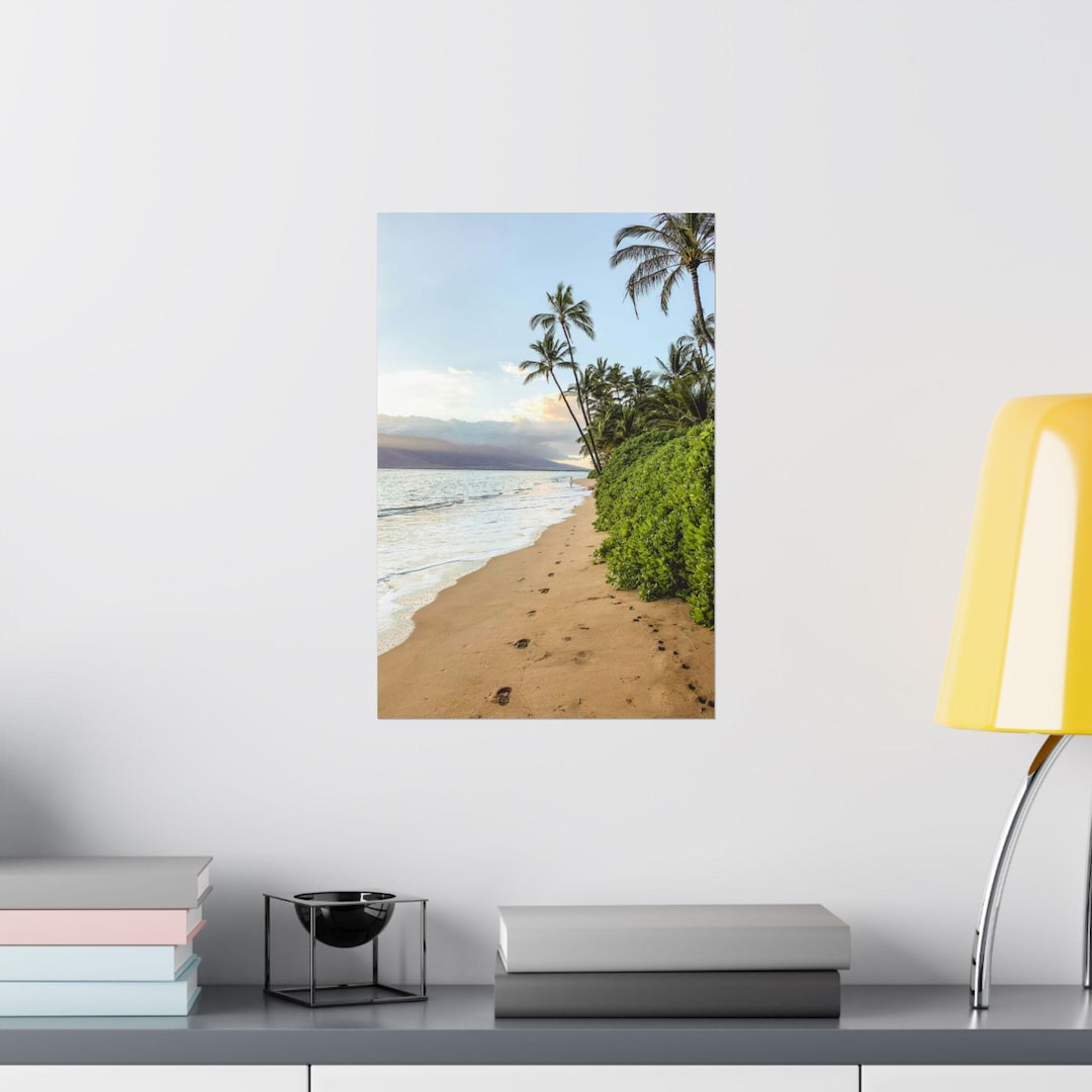 Maui Ocean Beach Hawaii Poster, Vertical Wall Art Print, Summer Vibes ...