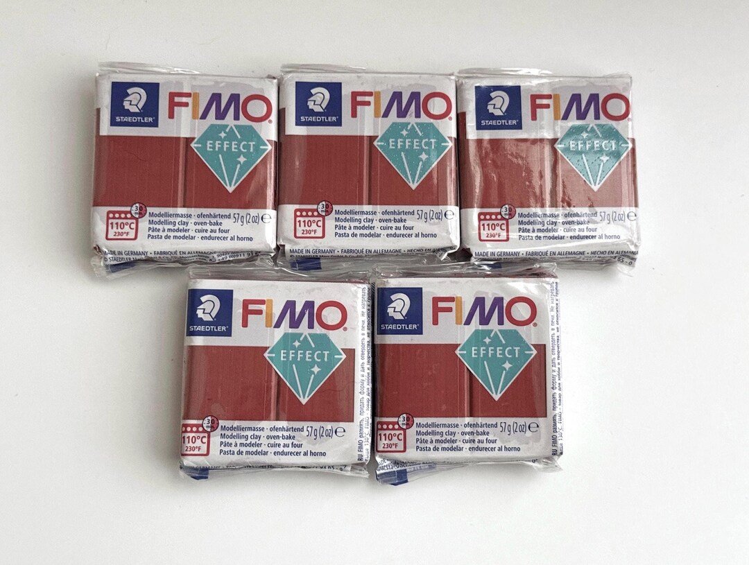 5 2 Oz FIMO Effect Metallic Copper 27 Block Modeling Polymer Clay SET ...