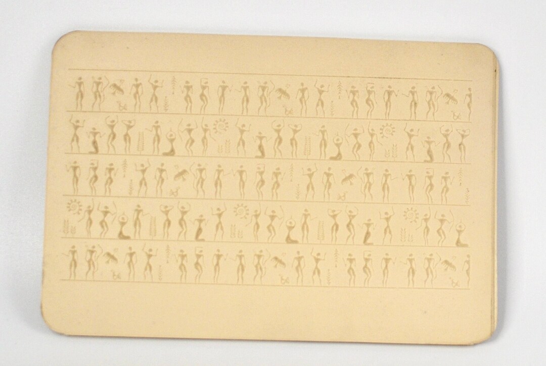 Unmounted Rubber Stamp Rollable Texture Tile - Ancient People Fineline ...